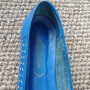 Calico | Shoes | Calico Blue Flats | Poshmark